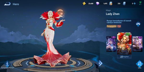 Buy Skin Skin Rare Freebies Lady Zhen (Flowery Expectation) Honor Of ...