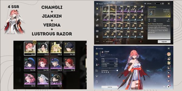 Buy Account TOTAL 4SSR [STARTER] CHANGLI + JIANXIN + VERINA + LUSTROUS ...