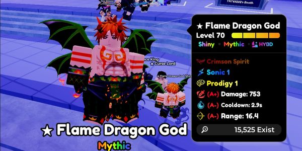 Buy Unit Shiny Flame Dragon God (Natsu Evolve) Anime Defenders Roblox ...