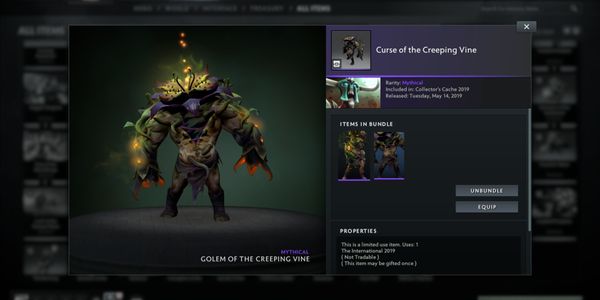 Beli Item Gift Curse of the Creeping Vine (Undying Set) Dota 2 ...