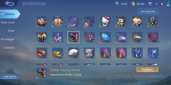 Beli Gift Item Hadiah: Racing Helmet Mobile Legends Terlengkap dan ...