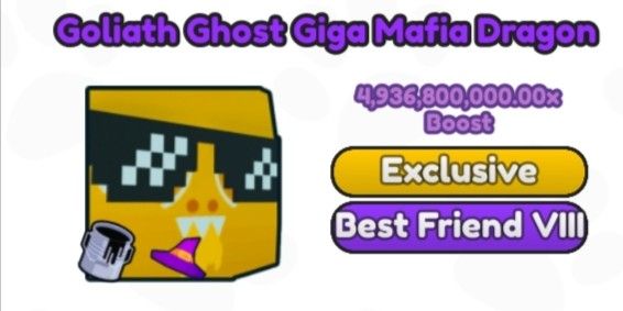 Buy Pet GIGA Mafia Dragon BF8 (4,9B) - Arm Wrestle Simulator Arm ...