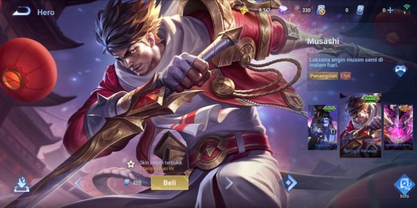 Buy Skin Skin Musashi rare Honor Of Kings 2890301 | itemku