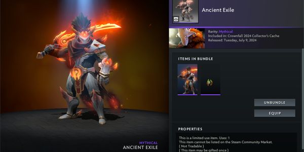 Beli Item Gift Ancient Exile - Juggernaut (Crownfall Collector Cache 2024 Very Rare) Dota 2 ...