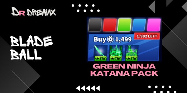 Beli Limited Swords Green Ninja Katana Pack Blade Ball Roblox ...
