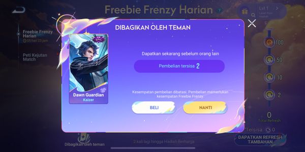 Buy Skin Skin Epic Freebies Kaizer (Dawn Guardian) Honor Of Kings 2895329 | itemku