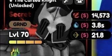 Buy Unit Igris ( The Cursed Knight Evo) Almighty, Good Stats Anime ...