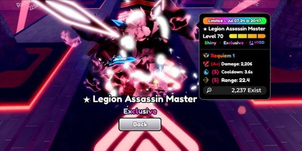 Beli Unit Shiny Legion Assassin Master (Evolve) - Anime Defenders Anime ...