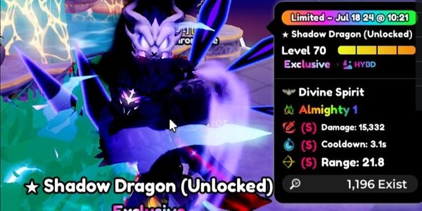 Beli Unit EXCLUSIVE SHADOW DRAGON (AWAKENED) GODLY STATS S S S ALMIGHTY ...