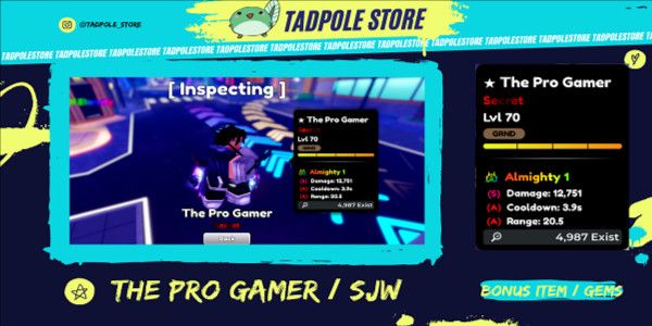 Buy Unit The Pro Gamer / SJW Almight I - Anime Defenders | Bonus 5000 ...