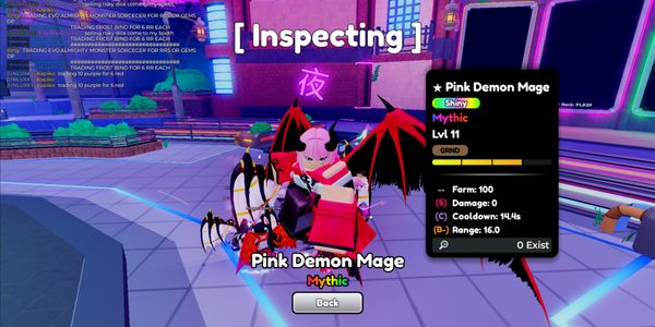 Buy Unit Shiny Pink Demon Mage Anime Defenders Roblox 2859932 | itemku
