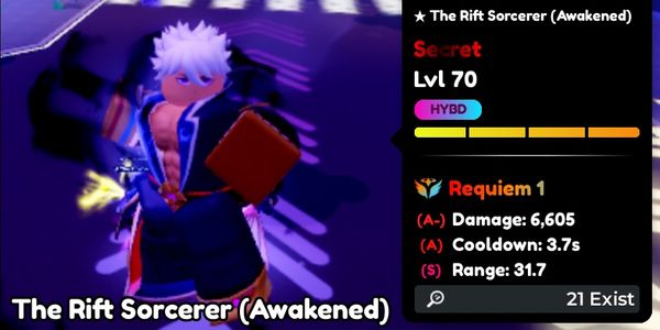 Buy Unit The Rift Sorcerer Requiem (Gojo) - Anime Defenders Roblox ...