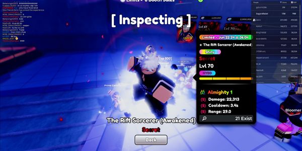 Beli Unit The Rift Sorcerer (awakened) / Gojo (Shiny) Perfect Stats ...