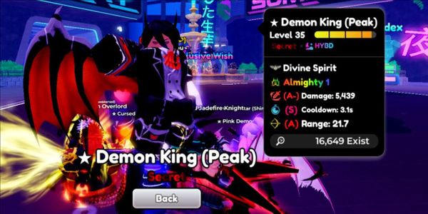 Buy Unit Demon King ALMIGHTY EVO (Peak) GOD STATS A-/S/A Anime ...