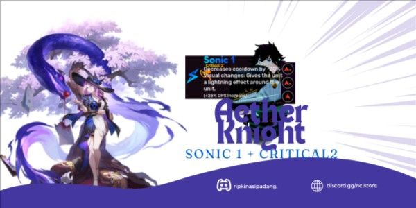 Buy Unit Aether Knight Sonic 1 + Critical 2 - Anime Defenders Anime ...