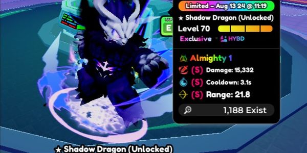 Beli Unit Shadow Dragon (Unlocked) Almighty S/S/S GOD STATS Anime ...