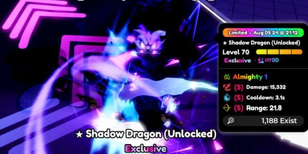 Buy Unit SHadow dragon almighty-SSS Anime Defenders Roblox 2920689 | itemku