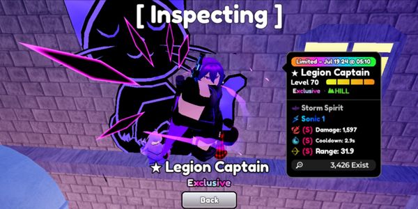 Buy Unit LEGION CAPTAIN GOD STATS SSS Anime Defenders Roblox 2922200 ...