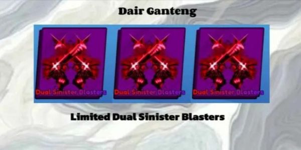 Buy Limited Swords Limited Dual Sinister Blaster - Blade Ball Roblox ...