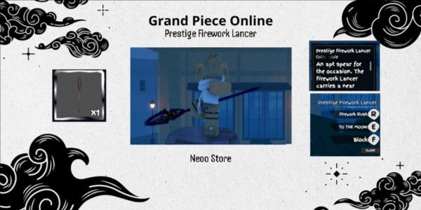Buy Item Prestige Firework Lancer (PFL) | Grand Piece Online (GPO ...