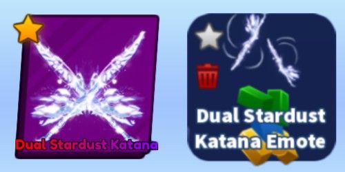 Buy Limited Swords Dual Stardust Katana Set (Sword, Emote) Blade Ball ...