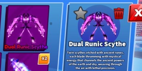 Buy Limited Swords Dual Runic Scythe Blade Ball Blade Ball Roblox ...