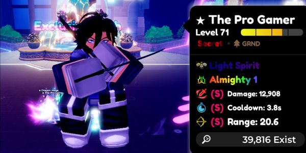 Beli Unit The Pro Gamer Almighty SSS Anime Defenders Roblox Anime ...