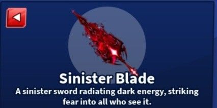 Buy Limited Swords Sinister Blade Limited Blade Ball RBL Blade Ball ...