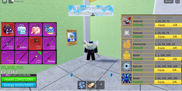 Buy Account Akun 6 Perm Kitsu Portal Buddha Dll & 2 Gamepass (Fruit ...