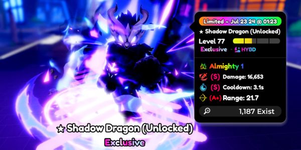 Beli Unit Shadow Dragon (Unlocked) ALMIGHTY GOD STATS - Anime Defenders ...
