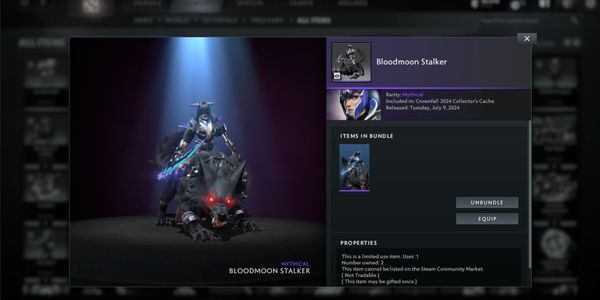 Beli Item Gift Bloodmoon Stalker (Luna Set CrownFall 2024 Collector's ...