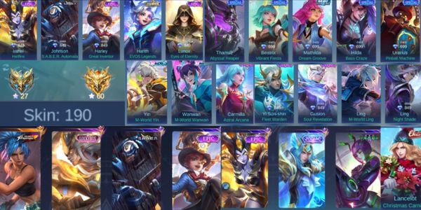 Buy Account AKUN SULTAN SKIN 190, SKIN ZODIAK LANCELOT, BANYAK SKIN ...