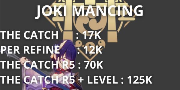 Beli Joki Genshin Impact The Catch + R5 + Level 1 - 90 Genshin Impact ...