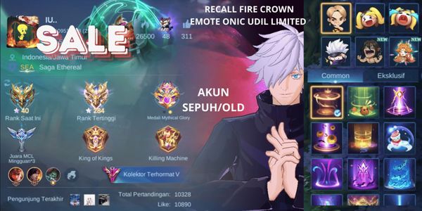 Beli Akun AKUN SEPUH GLOBAL, SKIN 329, EX GLOBAL LEO, ALPHA, THAMUZ, WR ...