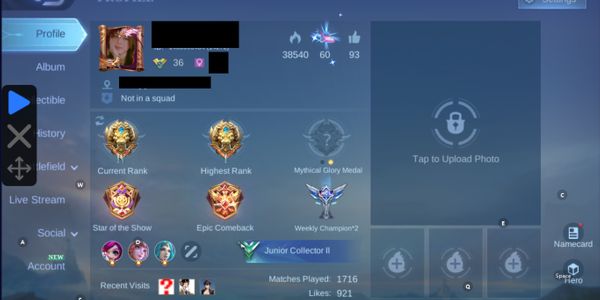 Beli Akun (355)Akun Mlbb Skin Epic Cyclops, Johnson, Nana, Carmilla ...