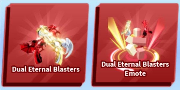 Beli Limited Swords Dual Eternal Blasters Set (Sword, Emote) Non-Finisher Blade Ball Blade Ball ...