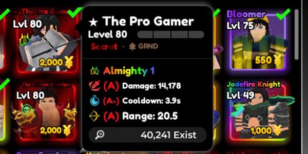 Beli Unit The Pro Gamer / Sjw Evo Almighty 1 Anime Defenders Roblox ...