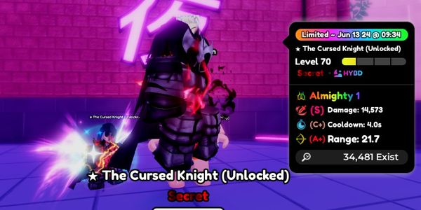 Buy Unit The Cursed Knight (Unlocked) Almighty IGRIS Anime Defenders ...