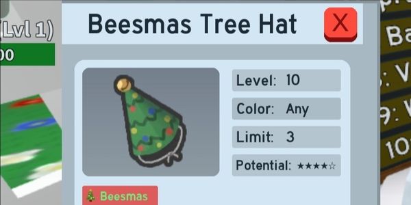 Beli Item Bee swarm simulator || Beemass tree hat( Beequip lvl 10 ...