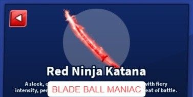 Buy Limited Swords Red Ninja Katana Limited Blade Ball Roblox Blade ...