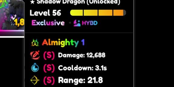 Beli Unit Almighty Shadow Dragon Perfect Stat Anime Defenders Roblox ...
