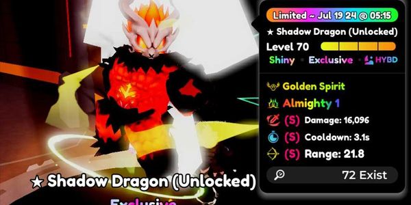 Buy Unit Shiny Shadow Dragon ( Almighty ) || Anime Defender Anime ...