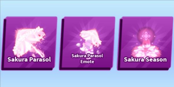Buy Limited Swords Sakura Parasol Set (Sword, Emote, Explosion) Blade ...