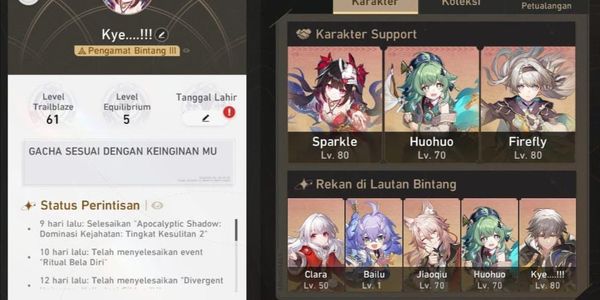 Buy Account [5SSR LIMIT] TL61 + F2P (Firefly, Sparkle + LC, Huohuo ...
