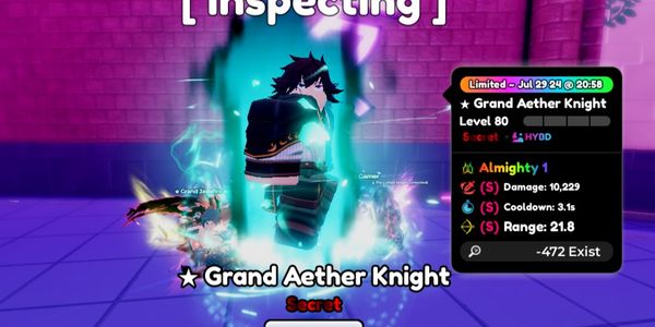 Buy Unit Grand Aether Knight Almighty Anime Defenders 2933182 | itemku