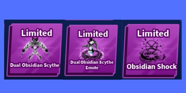 Buy Limited Swords Dual Obsidian Scythe Set (Sword, Emote, Explosion ...