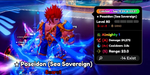 Buy Unit Poseidon Sea Sovereign Almighty(Evolve) - Anime Defenders ...
