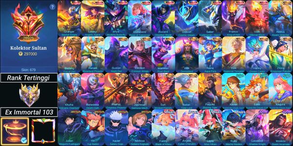 Buy Account AKUN MLBB SKIN 679 | BORDER AIRPLANE | 9 LEGEND | 18 ...