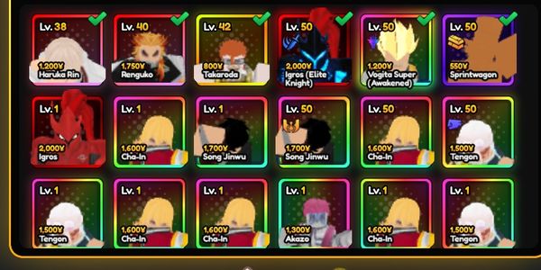 Buy Account Vegita Monarch + Igris Evo + Rengoku account Anime ...