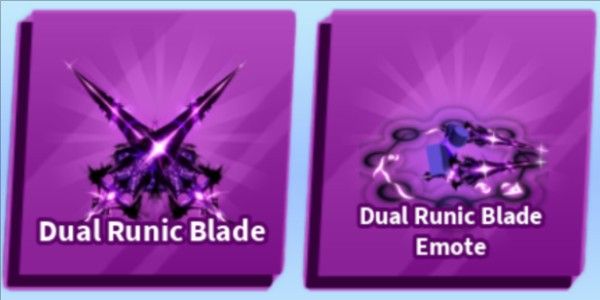 Buy Limited Swords Dual Runic Blade Set (Sword, Emote) Blade Ball ...